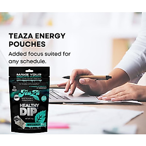 Teaza Herbal Energy Pouches Tobacco Free Nicotine Free, Smokeless Alternative Snuff Healthy Chewing Dipping Alternative, Wintergreen Chill (2 Pack) Tobacco Free Dip No Caffeine Refreshing Cool Flavor