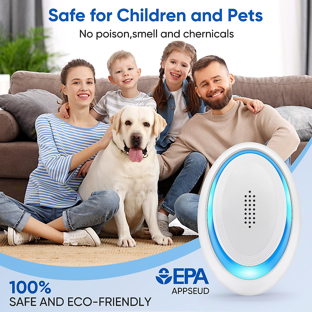 Ultrasonic Pest Repeller,6 Pack Pest Repeller Indoor Plug in Pest Repellent for Insect,Roach,Mice,Spider,Ant,Bug,Mosquito