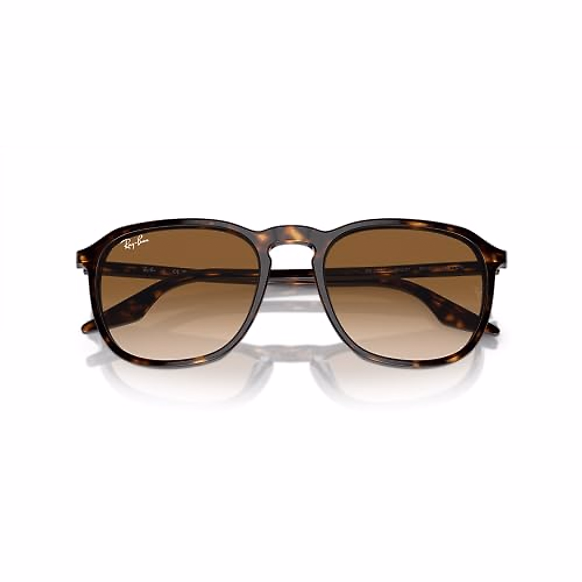 Ray-Ban RB2203 Square Sunglasses, Havana/Clear Gradient Brown, 52 mm