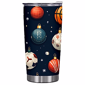QWEUIOP 20oz Insulated Travel Coffee Mug Sport Christmas Stainless Steel Tumbler with Lid Double Wall Vacuum Coffee Cup For Hot and Cold Drinks14356