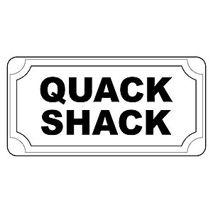 Metal Tin Sign Quack Shack Black Retro Vintage Style Metal Aluminum Sign for Wall Art 8x12 Inch
