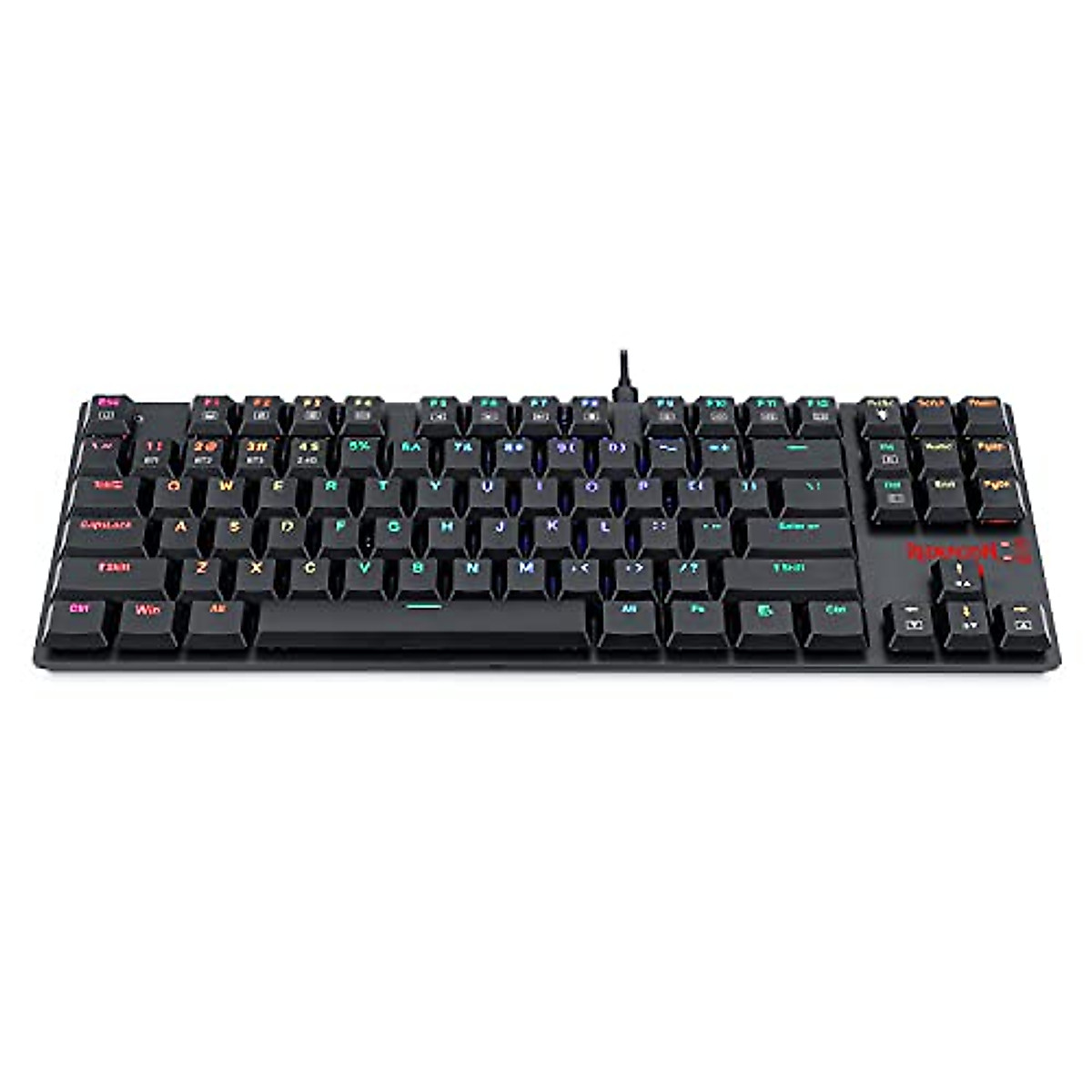 Redragon K607 Mechanical Gaming Keyboard, RGB LED Backlit, 87 Key Tenkeyless, Low Profile with Blue Switches for Windows PC Gaming (Wireless)