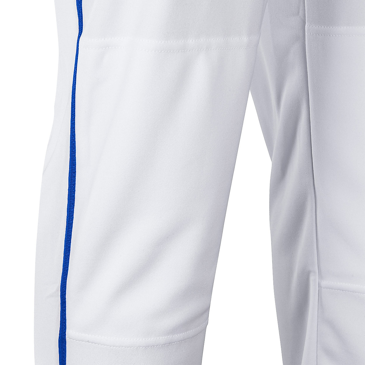 Champro Men's Standard Triple Crown Open Bottom Adult Baseball Pants, White, Royal Pipe, Medium