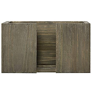MyGift Paper Towel Holder Countertop, Vintage Reclaimed Style Gray Wood and Galvanized Metal Tabletop or Wall Mounted Folded Paper Towel Dispenser