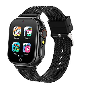 Kids Smart Watch for Girls Boys Ages 3-12 with 2 Screen Protector 32 Games 3 Sport Mode Video Camera Music Player 1.5" HD Touchscreen Alloy Case Learn Card Toys Toddles Watches Birthday Gift