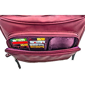 Purse King Magnum Concealed Carry Handbag (Burgundy), Large
