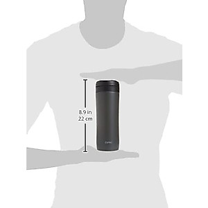 ESPRO P1 French Press Coffee Maker for Travel - Double Walled Stainless Steel Vacuum Insulated Coffee Maker and Tea Maker, Portable and Durable Coffee Press for Travel, 12 Ounce, Gun Metal Gray