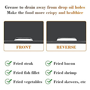 Hisencn Cast Iron Reversible Griddle for Napoleon Portable Barbecue Grill All TravelQ 285 Series, for Napoleon Pro285x, PRO285X-BK, PRO285-BK, PRO285, TQ285X, TQ285X-1, TQ285X-BL, Non-Stick, 1-Pack