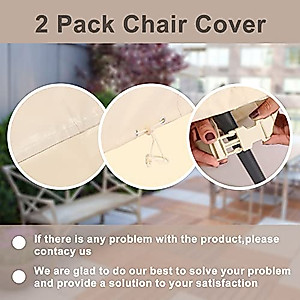 Slan Arrow Patio Chair Covers 2 Pack, Outdoor Lawn Furniture Covers, Waterproof Lounge Deep Seat Covers, 600D Heavy Duty Outdoor Chair Covers (32" W x 37" D x 36" H)