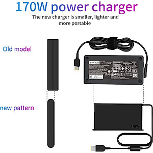 170W AC Laptop Charger for Lenovo ThinkPad P73 P50 P51 P52 W540 W541 P15v P16v T15p, for Lenovo Legion Y7000 Y540 Y545 Y720 Y730 ADL170SCC3A SA10R16886 20V 8.5A Power Supply Adapter