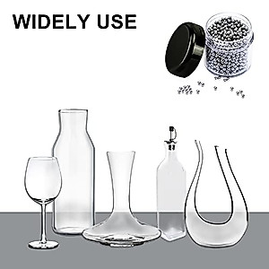 1500 PCS Metal Cleaning Beads Reusable Decanter Beads for Glass Bottles, 304 Stainless Steel Water Bottle Cleaner Balls 3mm Wine Glass Cleaning Beads for Decanters Vases Carafes, Wine Accessories