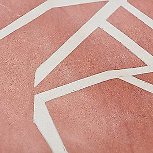 Main + Mesa 10" Round Sandstone Trivet, Terracotta/Off-White