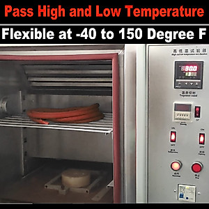 YOTOO Air Hose 1/2 in. x 50 ft, 300 PSI Hybrid Air Compressor Hose, Heavy Duty, Lightweight, Kink Resistant, All-Weather Flexibility with Bend Restrictors, 3/8" and 1/4" Air Fittings Kit, Red