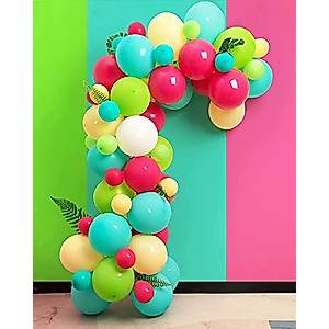 MOMOHOO Teal Balloons Garland Kit - 100Pcs 5/10/12/18 Teal Balloons Birthday Balloons Aqua Balloons, Blue Ballons for Party Wedding Decor Baby Shower, Unicorn Pastel Balloons for Garden Party