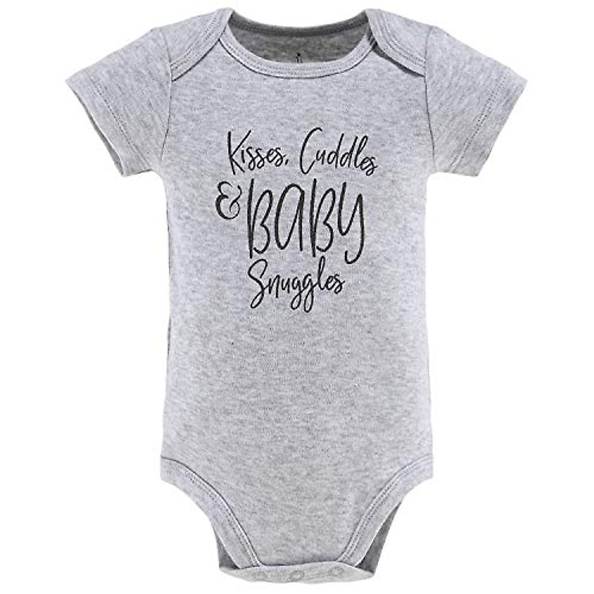 The Peanutshell Short Sleeve Baby Bodysuits Set for Baby Girls - Purple, Grey, Mint - 5 Pack Set (Newborn)