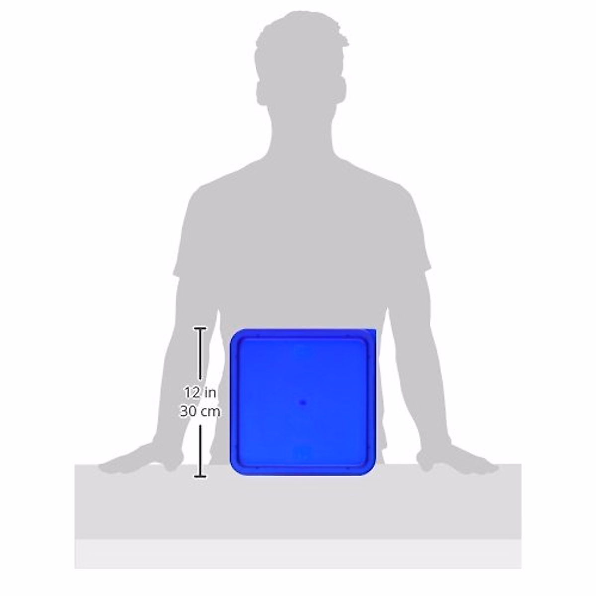 Winco PE Square Cover Blue, Fits 12, 18 & 22quart