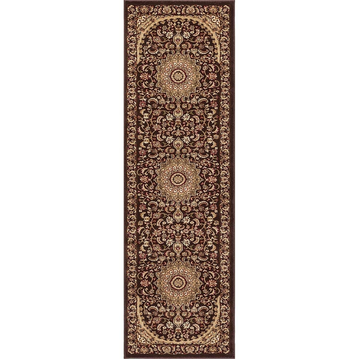 Well Woven Timeless Aviva Traditional French Country Oriental Brown Area Rug 5'3" Round