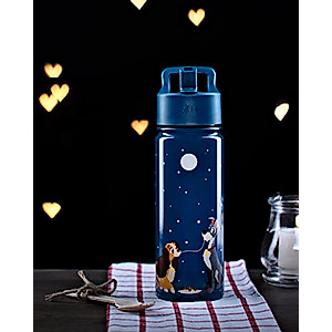 Simple Modern Disney Lady and the Tramp Kids Water Bottle with Straw Lid | Reusable Insulated Stainless Steel Cup for Girls, School | Summit Collection | 18oz, Lady and the Tramp