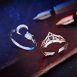 Ealipoi Bungo Stray Dogs Rings Couple Cosplay Nakajima Atsushi Ring Finger Accessories 2PCS/4PCS (multi)