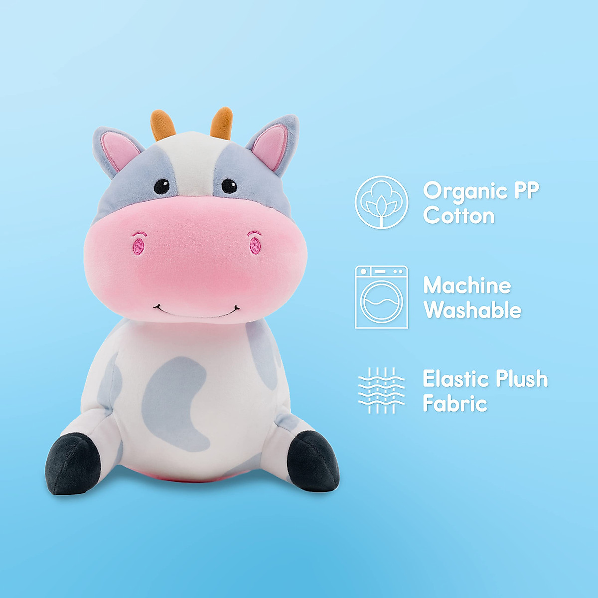 Snuggie Buggies Cow Stuffed Animals Ultra Soft Cute Cow Plush Cute Soft Stuffed Cow Plushie for Kids