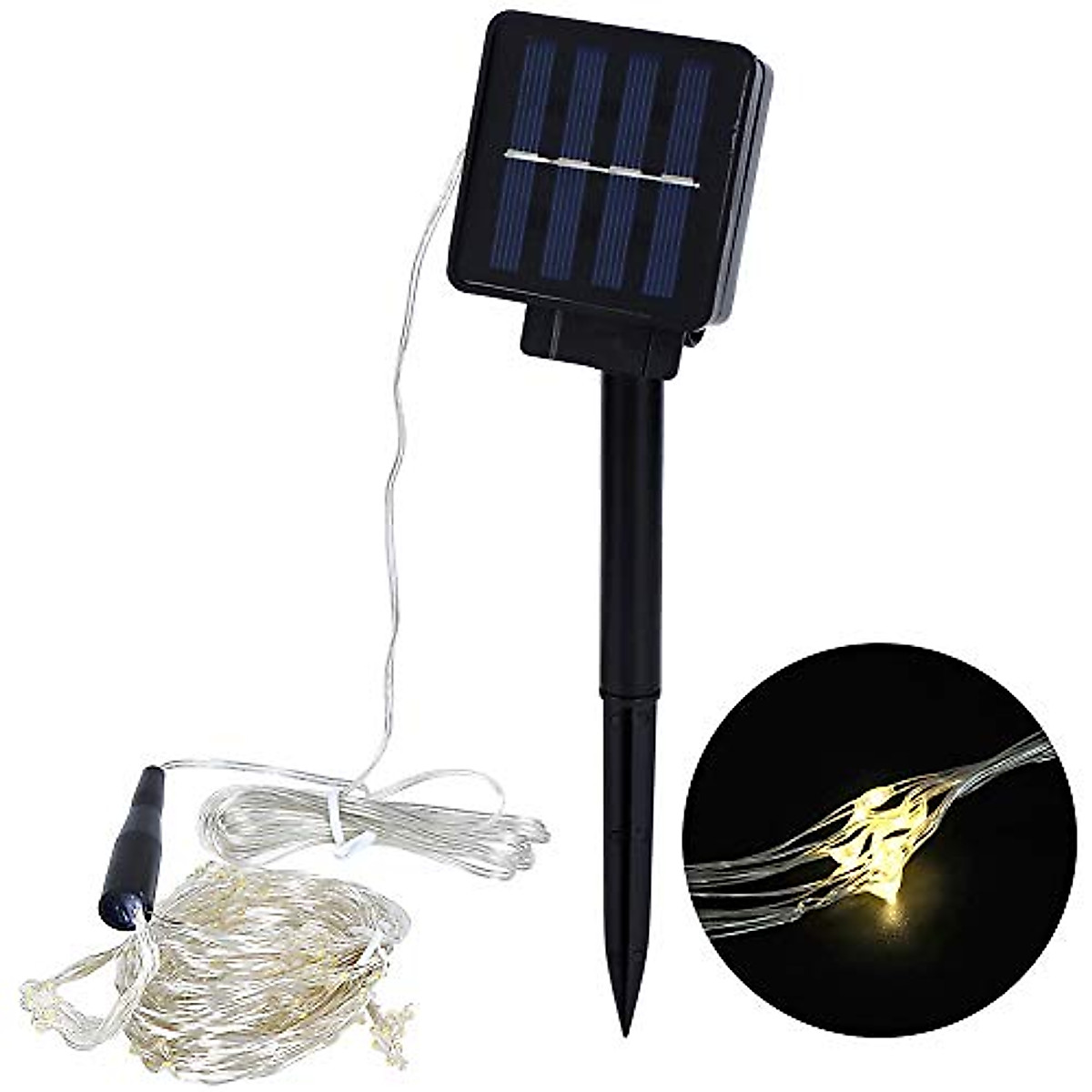 Talany Outdoor Solar String Lights, Indoor/Outdoor Solar Christmas String Lights Solar Light String Warm White Garden Stake Lights for Home Garden for Christmas Party