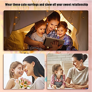 Subiceto 20 Pairs Weird Funny Earrings For Women Teens Gummy Bear Goldfish Water Bottle Mushroom Dinosaur Moon and Stars Strawberry Egg Cute Aesthetic Drop Dangle Earring Set