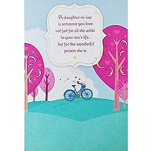 Greeting Card Happy Birthday Daughter-in-Law You Fit So Easily Into Our Lives and Into Our Hearts