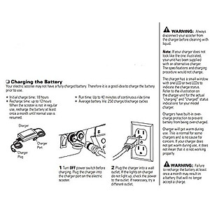 24V Battery Charger for Razor E100 - Original 24V 600mA Charger for Razor E100, E125, E150, E175, Crazy Cart, eSpark - Premium Compact Replacement E100 Charger
