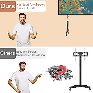 Base Stand for Samsung TV Legs, Only for UN50TU7000 UN55TU7000 UN58TU7000 UN58TU7000FXZA UN55TU7000FXZA UN50TU7000FXZA BN63-18871A, with Non-slip Feet (Black)