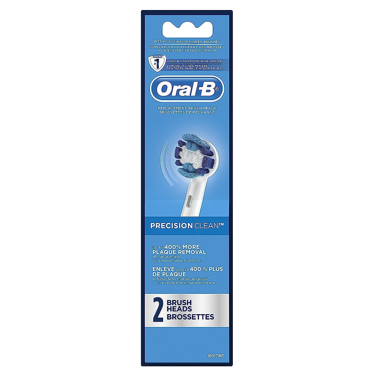 Oral-B Precision Clean Replacement Brush Heads for an Oral-B Electric Toothbrush, Pack of 2