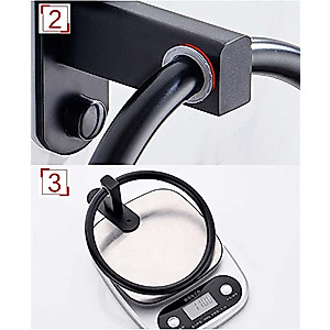 VEMMIO Towel Ring Black Hand Towel Rings Holder Aluminum Round Bar Washroom Wall Mounted Bath Hanger Rack Shelf Bathroom Accessories