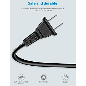 URWOOW AC Power Cord Compatible for XboxOne S, XboxOne X, XboxSeries X/S, Sony PS5 / PS4 / PS3 PlayStation 4 Slim, PSP, PSV Supply Cable Replacement 3 Feet (2pack)