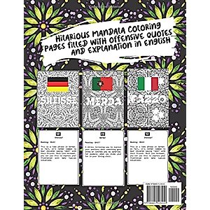 Swearing Words in Different Languages: How to Swear Around The World | Hilarious Mandala Coloring Pages Filled With Offensive Quotes And Explanation in English |