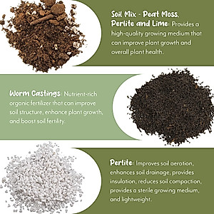 Plant Propagation Potting Mix (8 Quarts); Ideal Starter Mix for Rooting Plant Cuttings