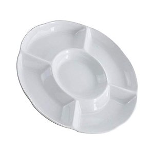Hemoton Serving Dishes Platter Chip Dip Serving Tray Divided Serving Platter Relish Tray Appetizer Plate Melamine Tableware for Veggies Candy Fruit Snack Chip Desert Bowl Serving Bowls