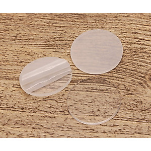 Tupalizy 1 Inch Clear Circular Acrylic Game Accessories Miniature Bases Flat Discs Counter Markers for Miniature Stands, Tabletop Decor, , Terrain Building and Cake Decoration, 1.5mm Thick, 25 Pack