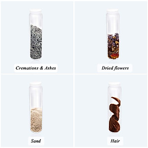 Imrsanl Cremation Jewelry Glass Cylinder Urn Keychain for Ashes for Pet Keepsake Urn Key Chain for Ashes for Dog Cat Cremation Pendant Key Ring for Ashes (Glass Cylinder-Black)