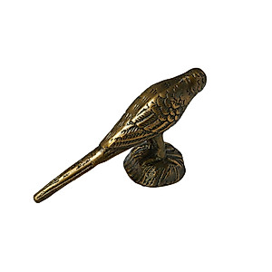 Decorative Embossed Aluminum Bird, Antique Gold Finish