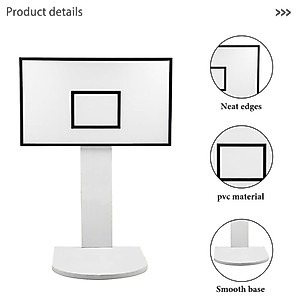 Weduspaty Trash Can Holder Basketball Trash Can Holder Fun Throwing PVC Stable Basketball Trash Can Hoop 12in Basketball Room Decor for Home Office, Excluding Trash Can