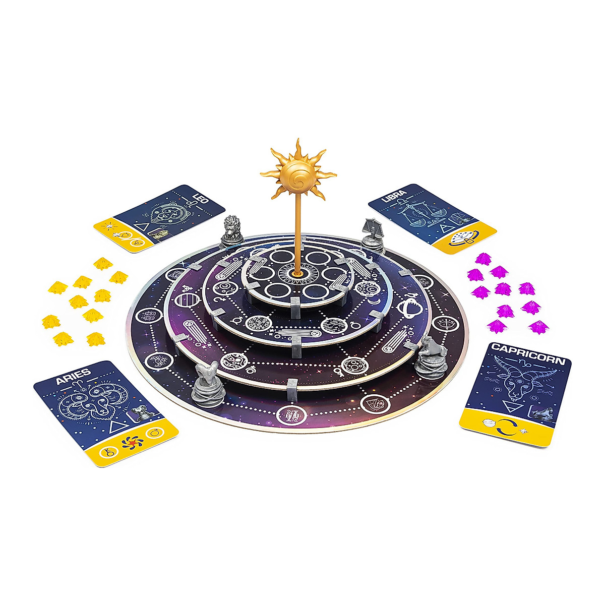 SPIN MASTER GAMES Spin Master Zodiac Clash, Strategic 3D Solar System Board Game, for 2 or 4 Players Aged 8 and Up