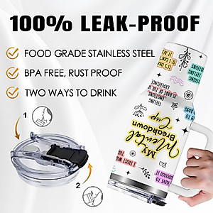 Mental Health Gifts, My Mental Breakdown Cup 40oz Tumbler, Positive Inspirational Gifts for Women, Daily Reminders Affirmations Tumbler, Mental Health Month Birthday Gifts for Friends Bestie Sister