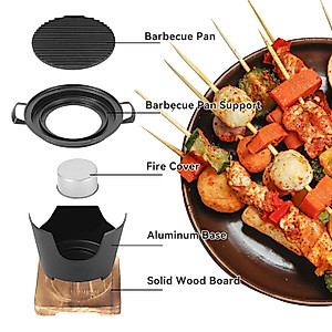 6.9x4.9in Portable BBQ Grill Detachable Non Stick Mini Charcoal Grill Barbecue Desk Tabletop Outdoor for Traveling Picnics Camping Outdoor,for 1 to 2 People