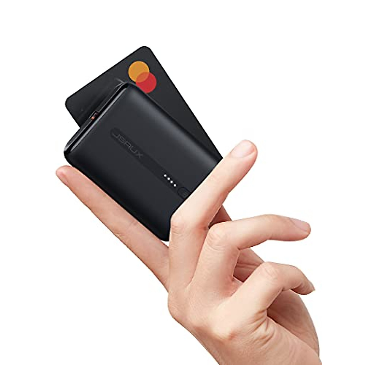 JSAUX Mini Portable Charger 10000mAh, 20W Small USB-C Power Bank Fast Charging PD3.0 QC4.0 Charge External Battery Pack Compatible with iPhone 14 13 12 Pro Max, Samsung Galaxy S22 S21 S20-Black