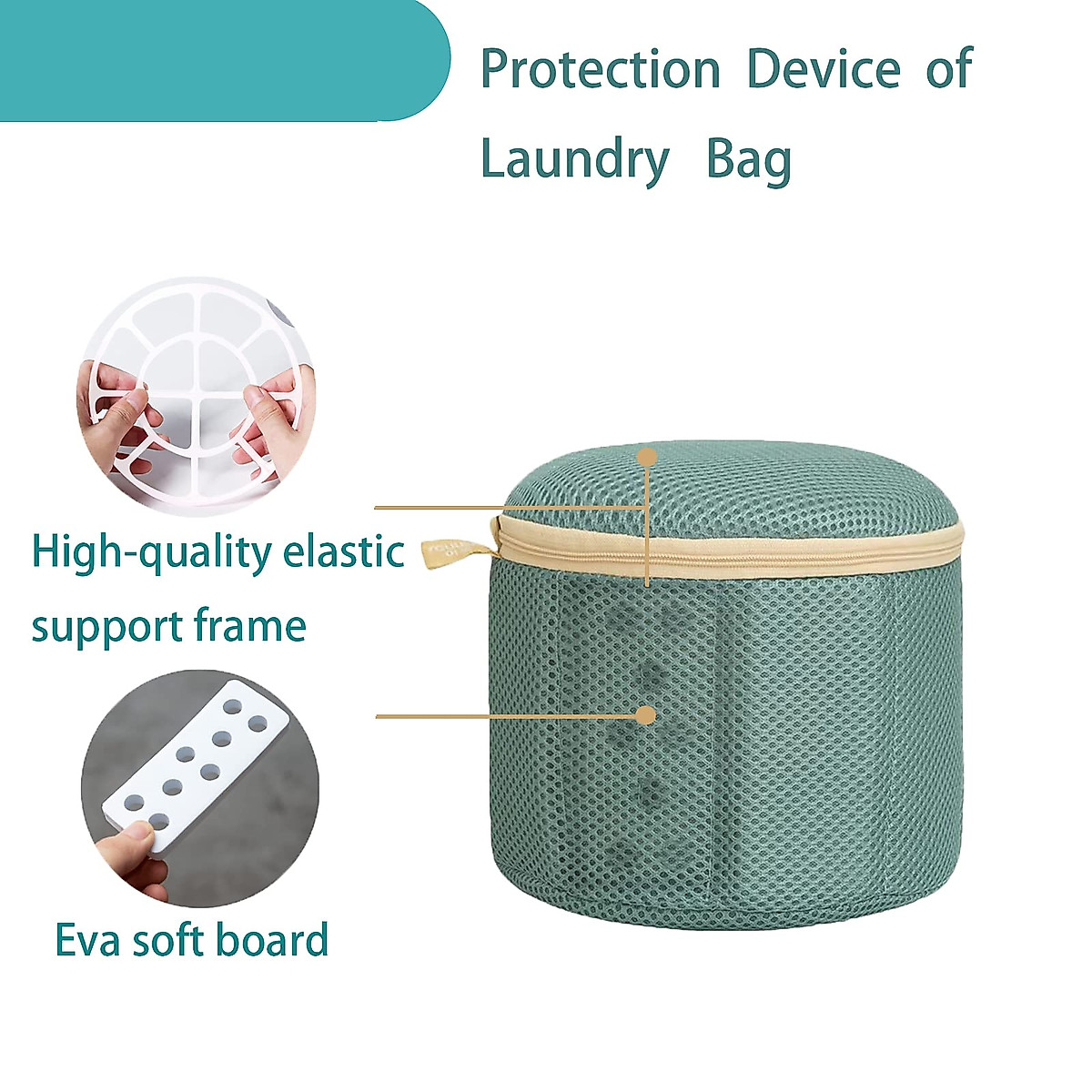 Hzutloer 2Pcs Protector Laundry Bags for Delicates Large Zipper Washing Machine Dryer Wash Bags for Underwear,Bra,Socks,Baby Clothes,Lingerie Net Laundry Bags 6 x 6 Inches