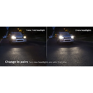 Philips H7 CrystalVision Ultra Upgraded Bright White Headlight Bulb, 2 Pack