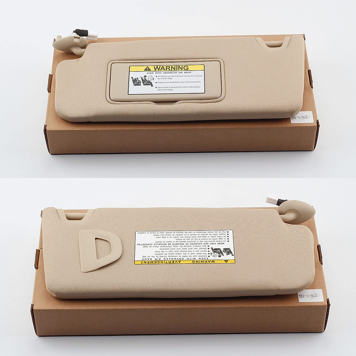 Dasbecan Beige Left Driver Side Sun Visor with Light Compatible with Honda Accord 2008 2009 2010 2011 2012 Replaces# 83280-TA5-A51ZA 83280TA5A51ZA