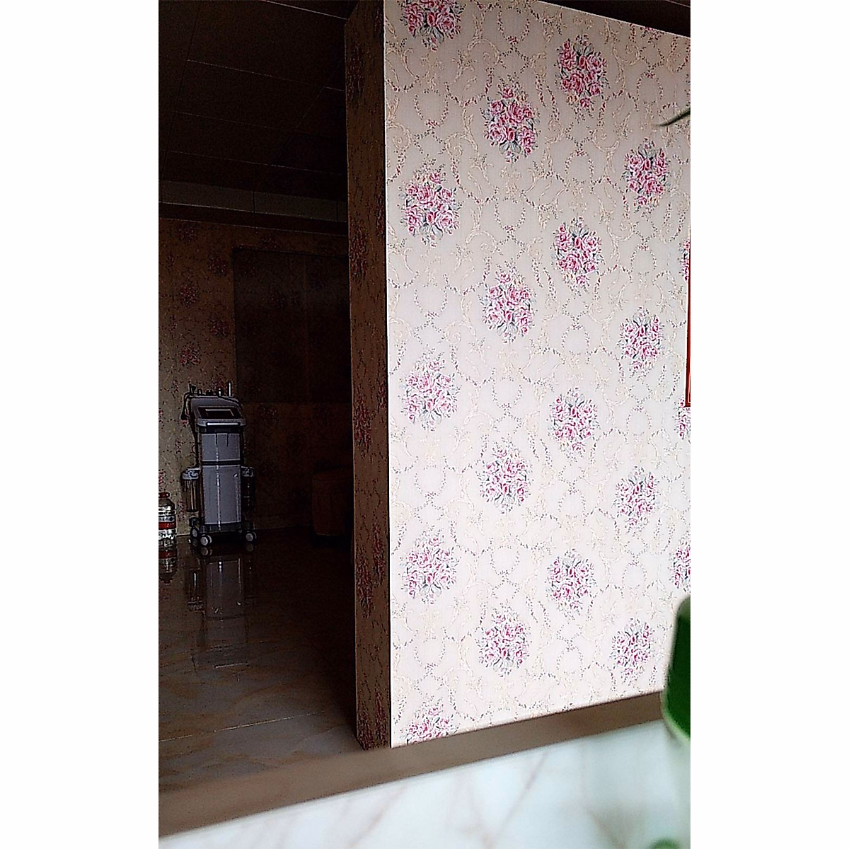 17.7x117 Inches European Style Self Adhesive Decorative Floral Shelf Drawer Liner Paper Wallpaper for Furniture Cabinets Dresser Drawer Table Vanity Walls Arts Crafts Decal Removable