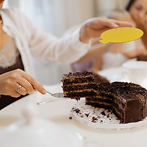 Spec101 Mini Round Cake Boards Bulk 100pk - 3.5 Inch Cake Drum Round Gold Cardboard Base Plates for Individual Serving