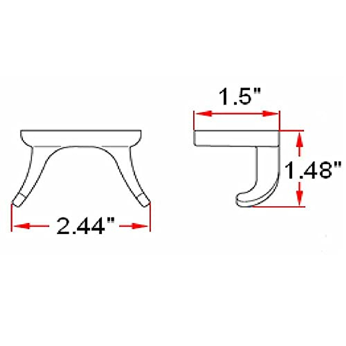 Design House 533059 Millbridge Bath Accessories, Robe Hook, Polished Chrome