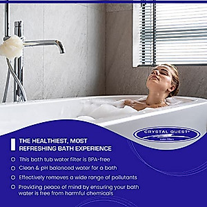 Crystal Quest Chrome Bath Ball Water Filter – Removes Contaminants for Softener, Smoother Skin - BPA Free - 2,500 Gallons of Filtration